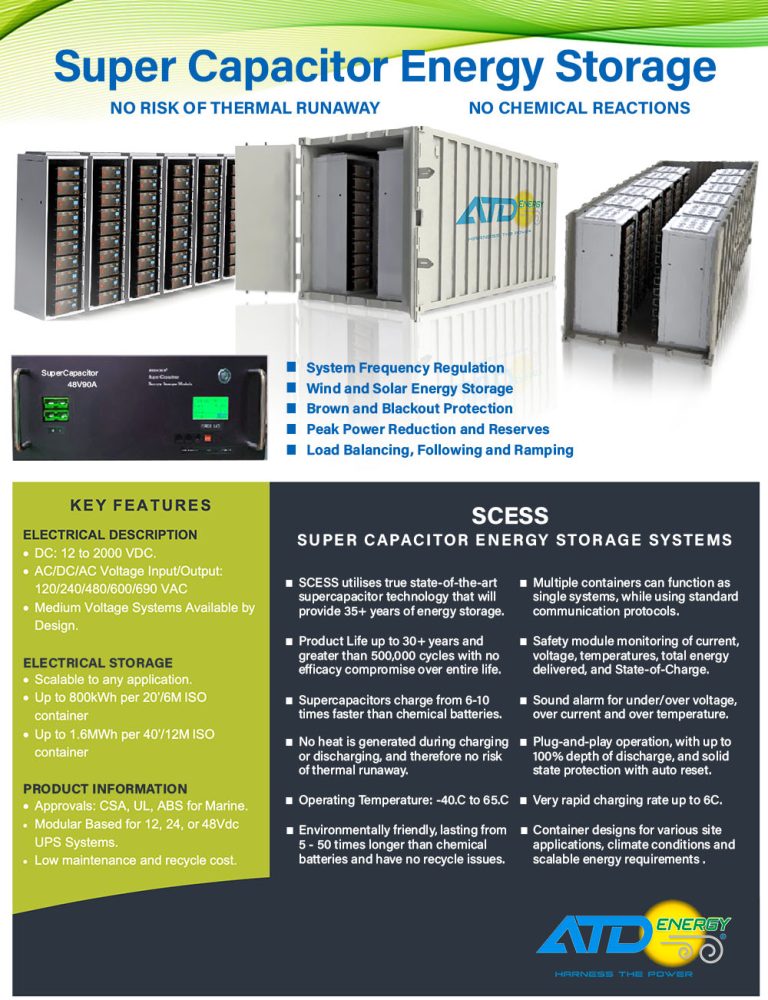 SPAR Altus 500 Supercapacitor ESS - ATD ENERGY